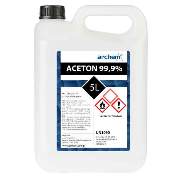 Aceton 99,9%, 5 l (4kg)